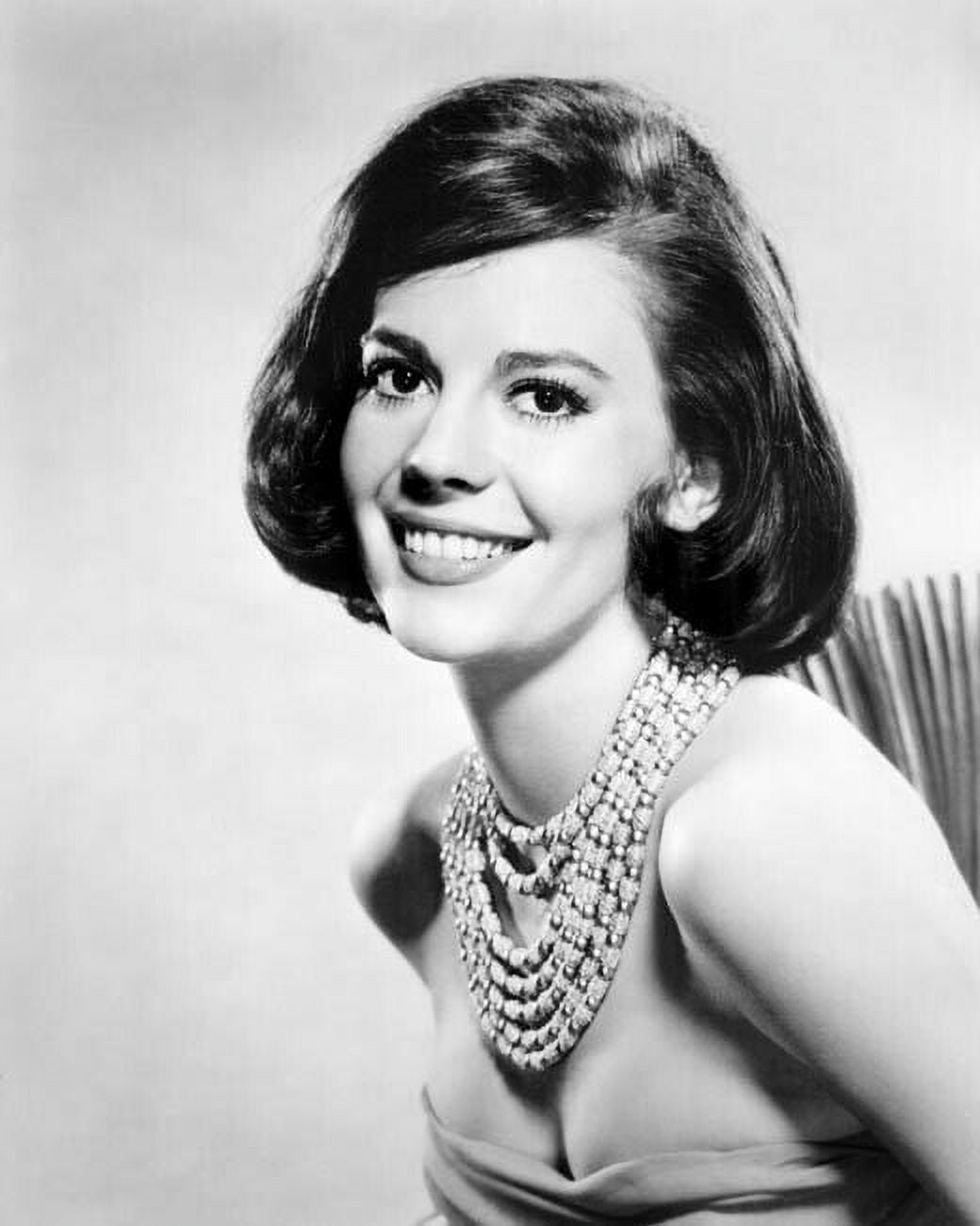 Natalie Wood beautiful smiling studio portrait with cleavage 1960's era ...