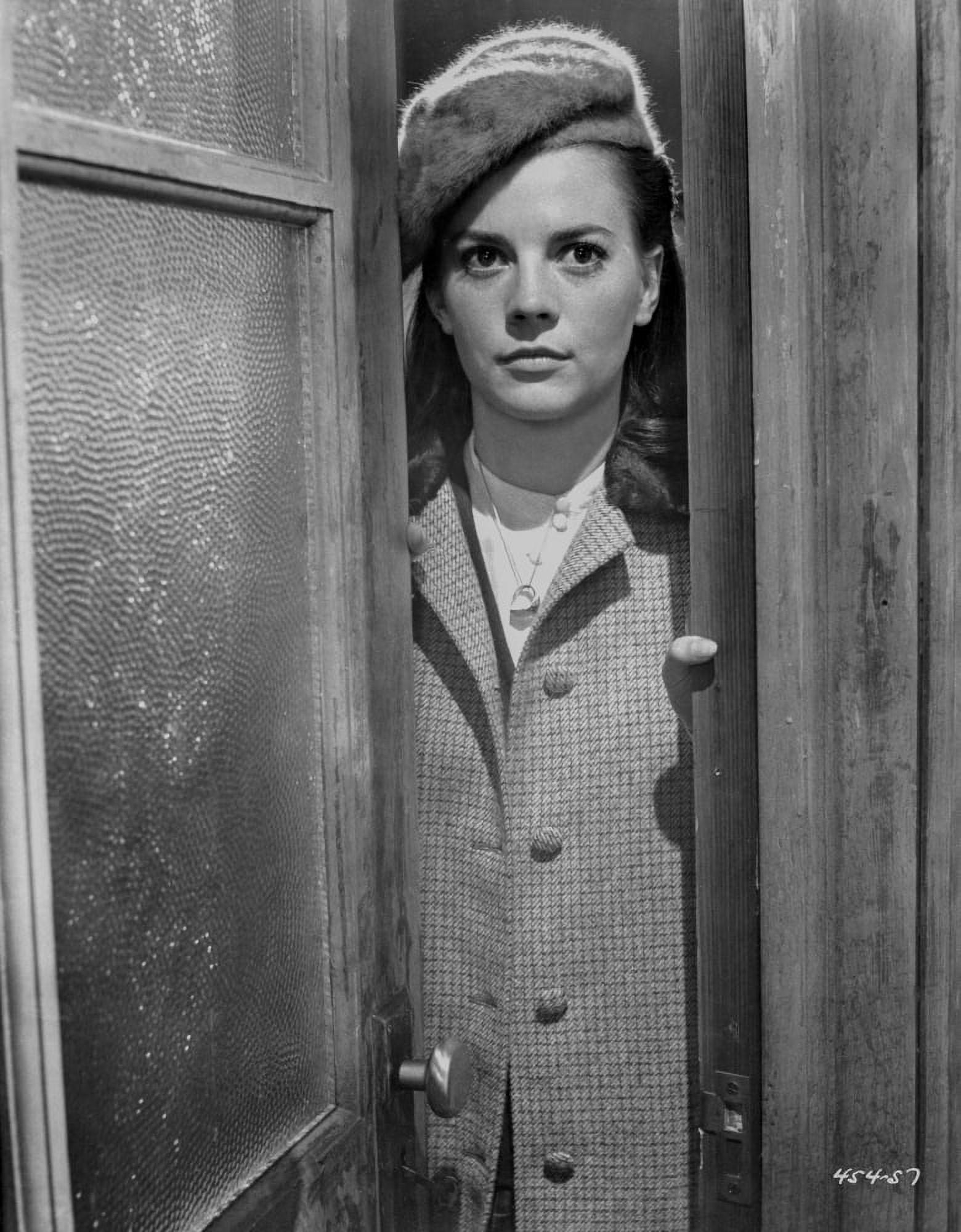 Natalie Wood standing on the Door wearing Fur beret Photo Print (24 x ...