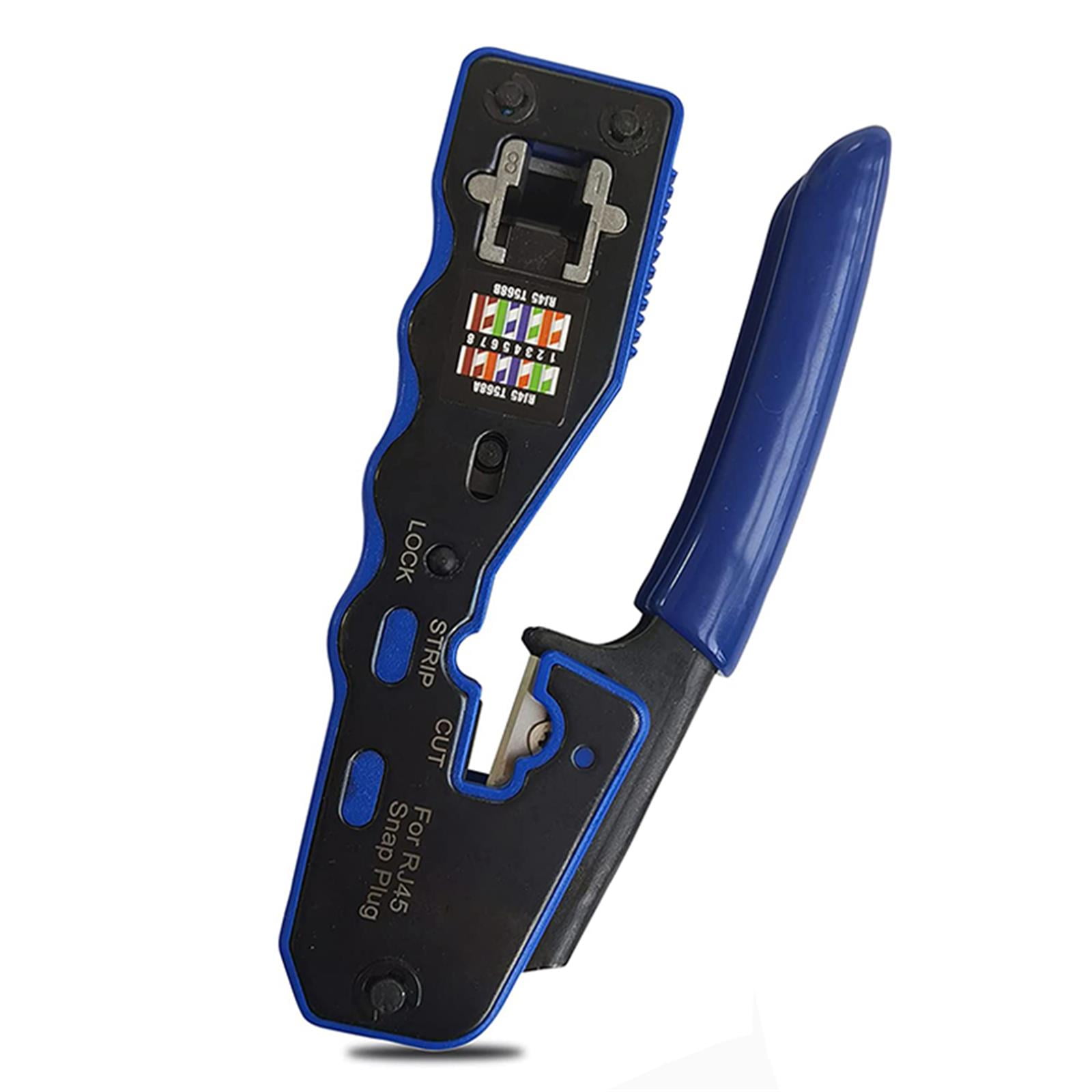 Natalink RJ45 Crimp Tool Pass Through Ethernet Crimper for CAT6a/6 CAT5 ...