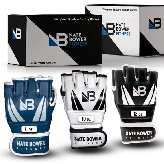 Nate Bower Fitness Weighted Shadow Boxing Gloves – MMA-Inspired, Open ...