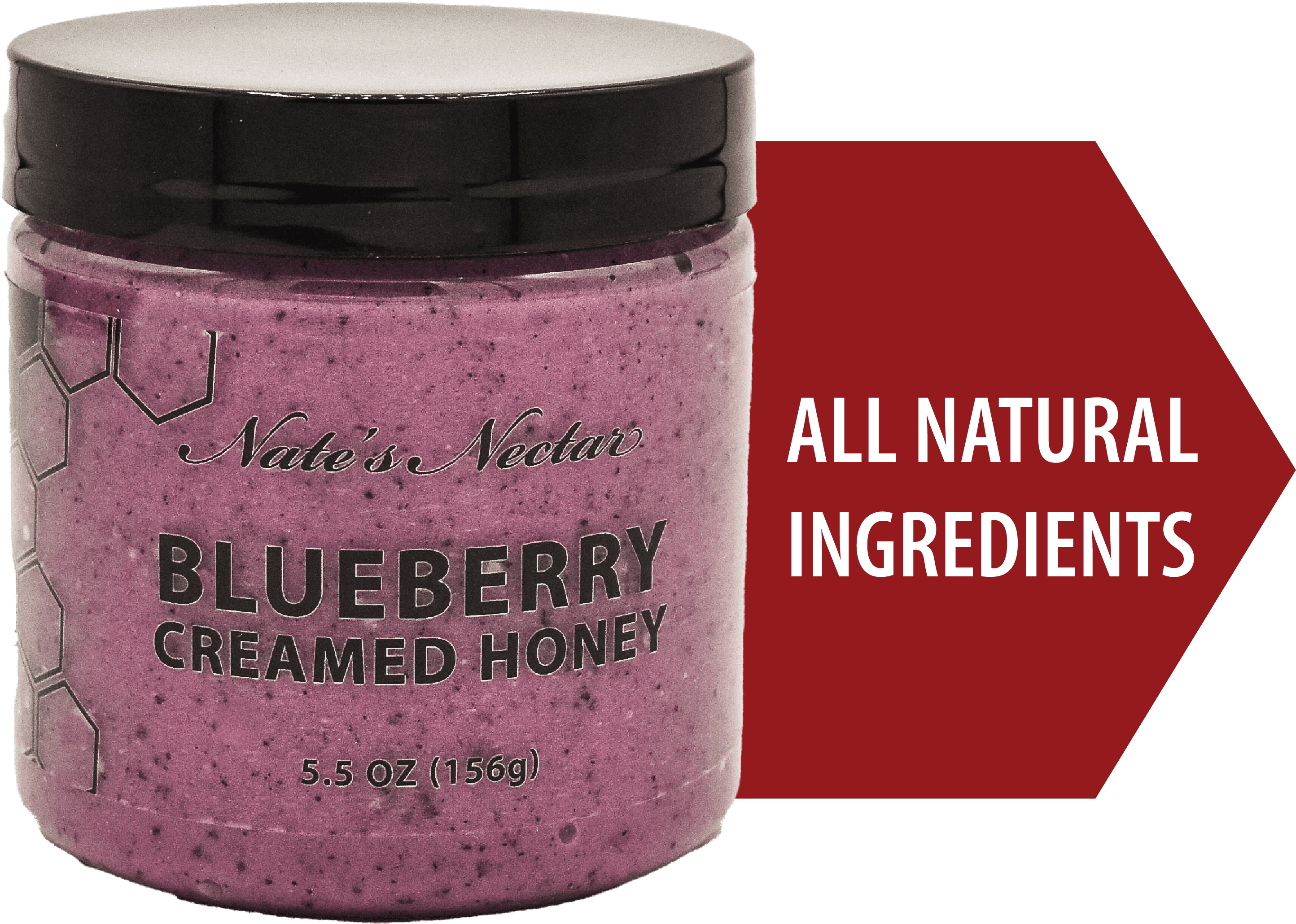 Nate's Nectar Raw Blueberry Creamed Honey, 5.5 oz - Walmart.com