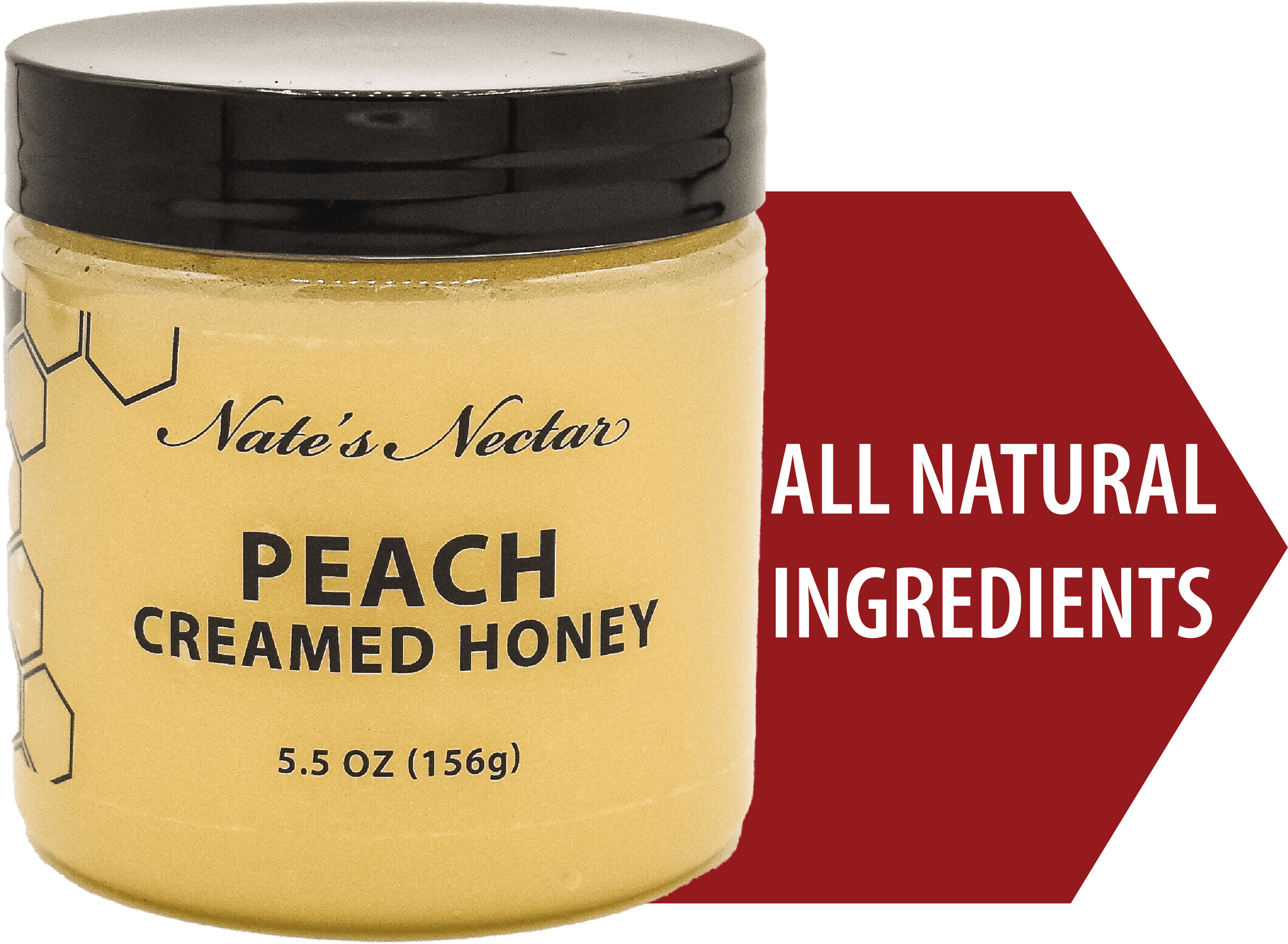 Peach Creamed Honey, Nate's Nectar, All Natural Ingredients, 5.5 oz - Walmart.com
