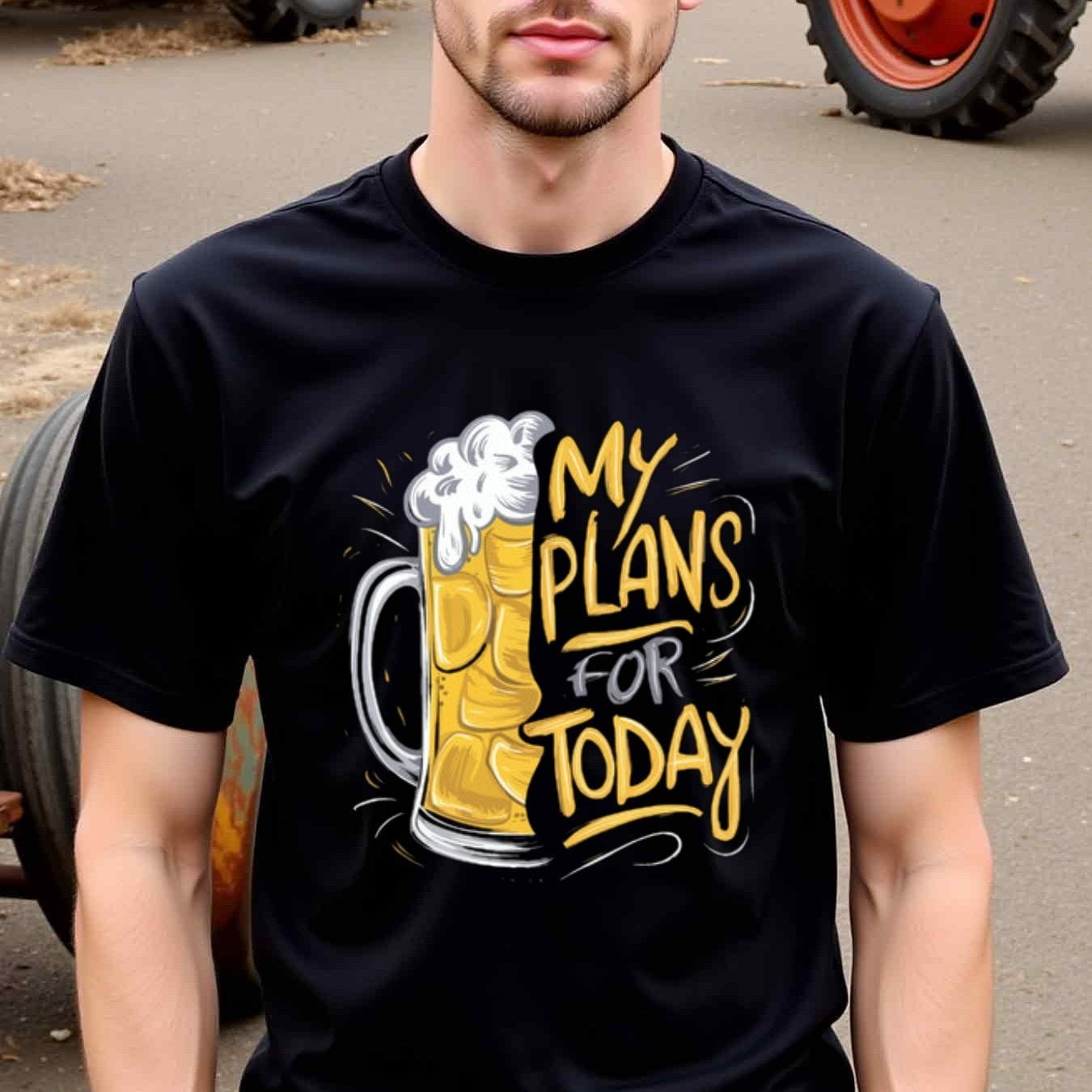Natee Men'S Funny Beer Graphic Thirt - My Plans for Today Mug Design ...