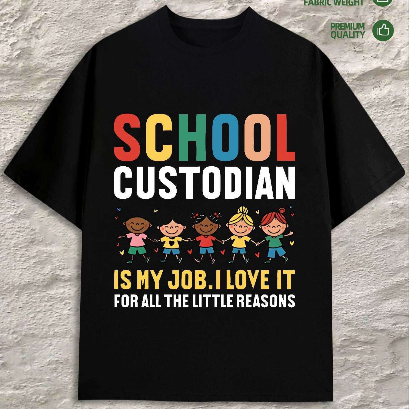 Natee Men's Funny School Custodian Graphic T-Shirt - 100% Cotton 180gsm ...