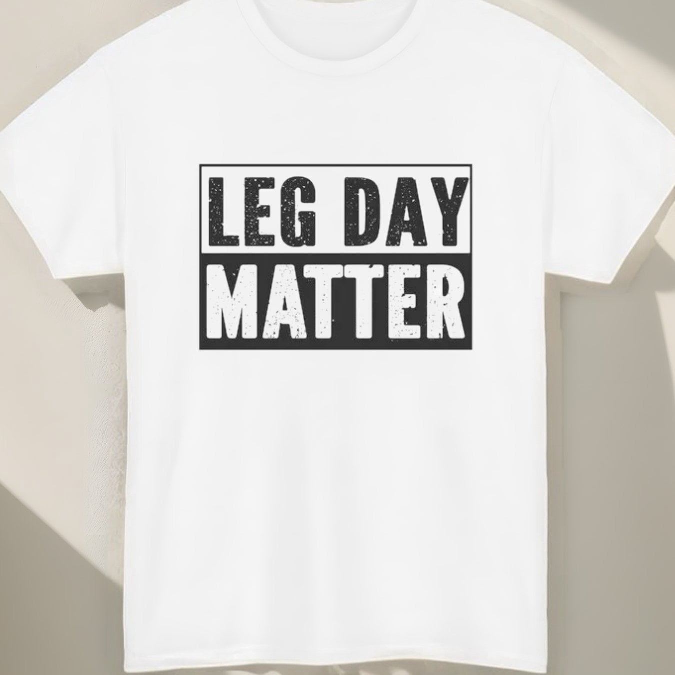 Natee Men's Leg Day Matters Gym T-Shirt - 100% Cotton 180g Heavyweight ...