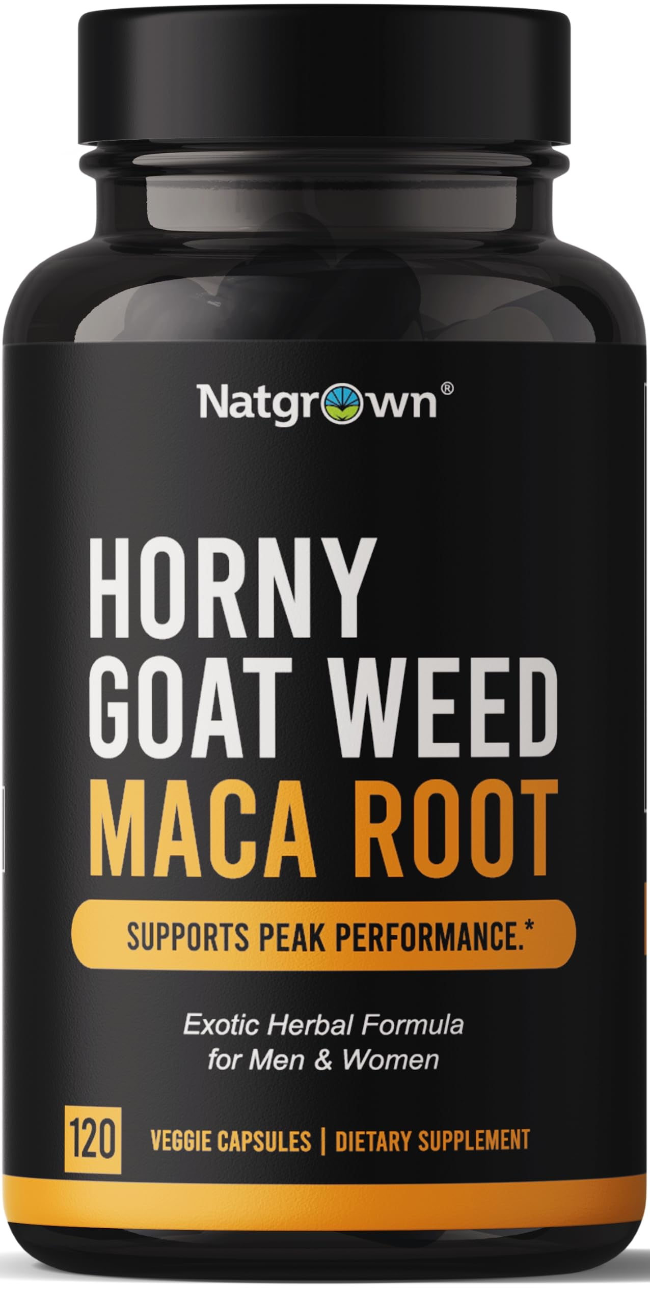 Natgrown Horny Goat Weed And Maca Root Extract Supplement For Men