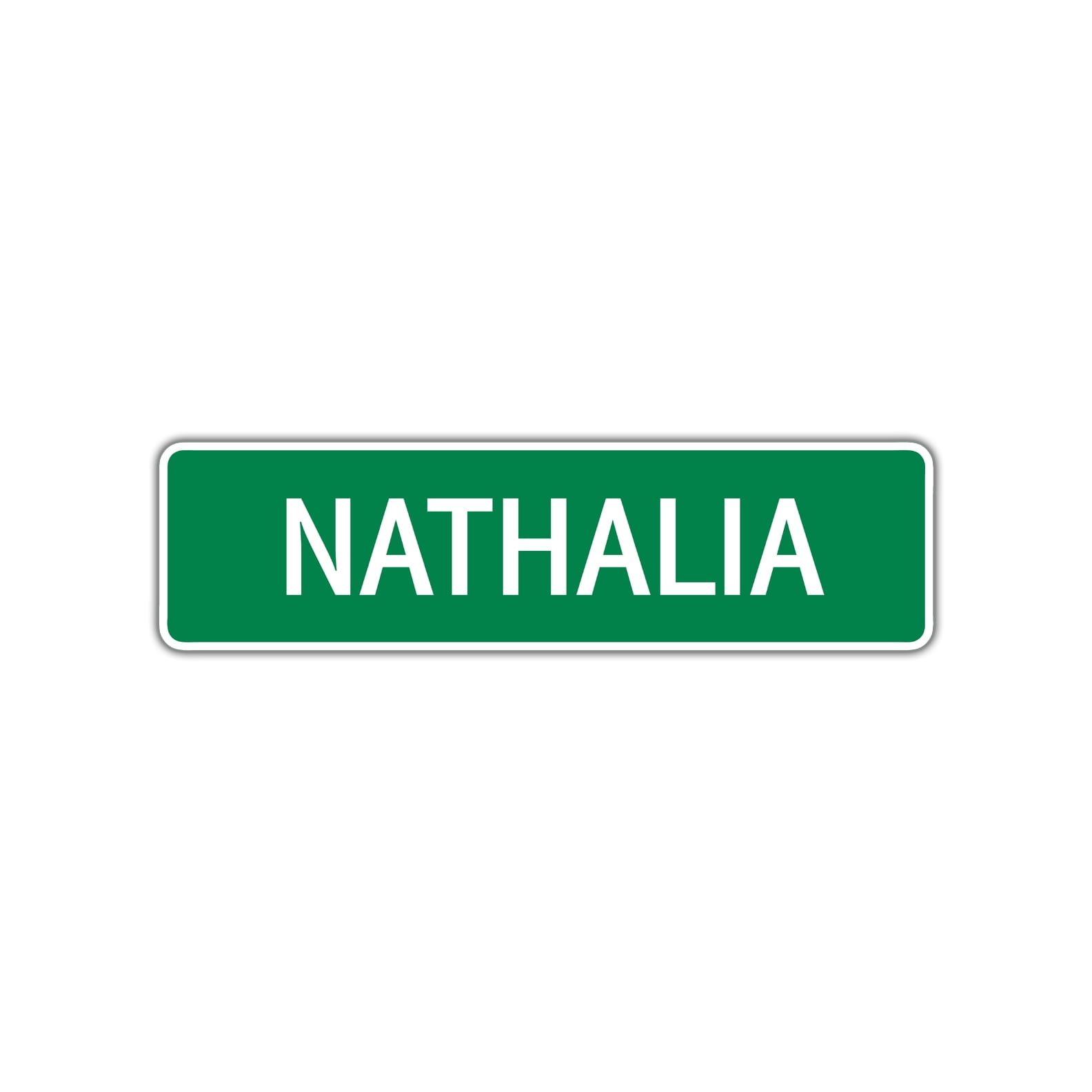 Nathalia Girls Children Indoor Outdoor Name Letter Printed Label Wall ...