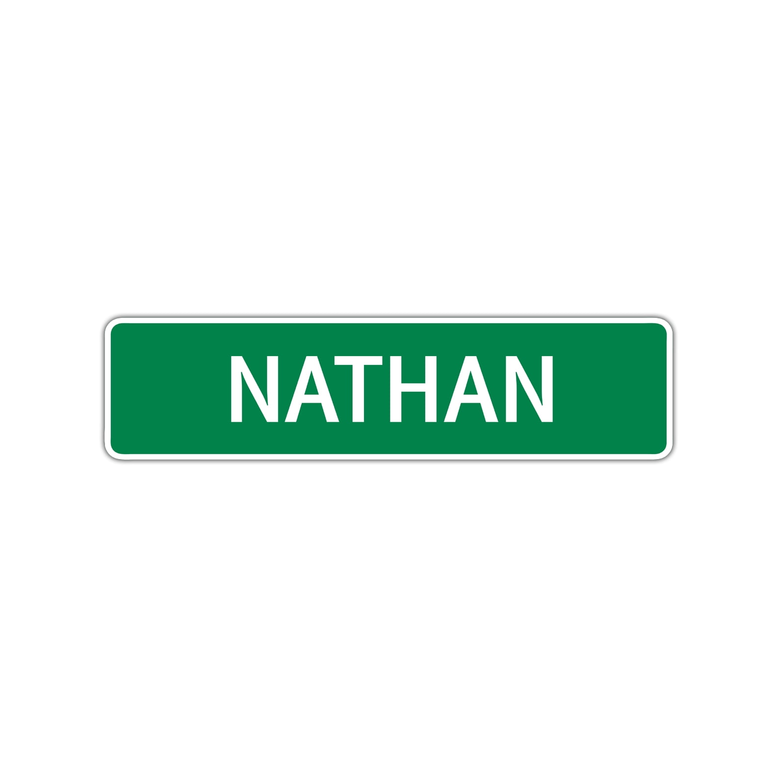 Nathan Boys Indoor Outdoor Children Name Letter Printed Label Wall ...