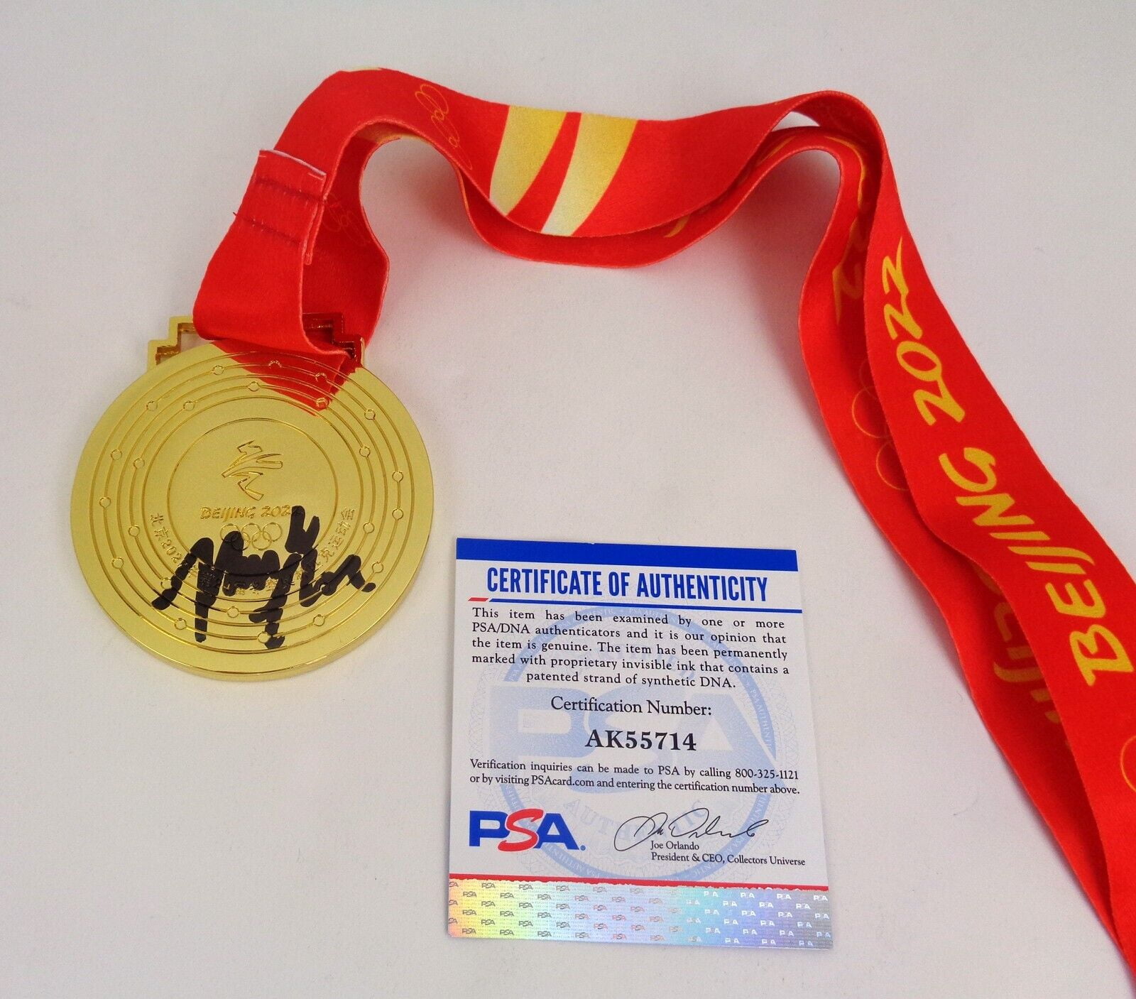 Pre-Owned Nathan Chen 2022 Beijing Olympics Signed Autograph Gold Medal ...