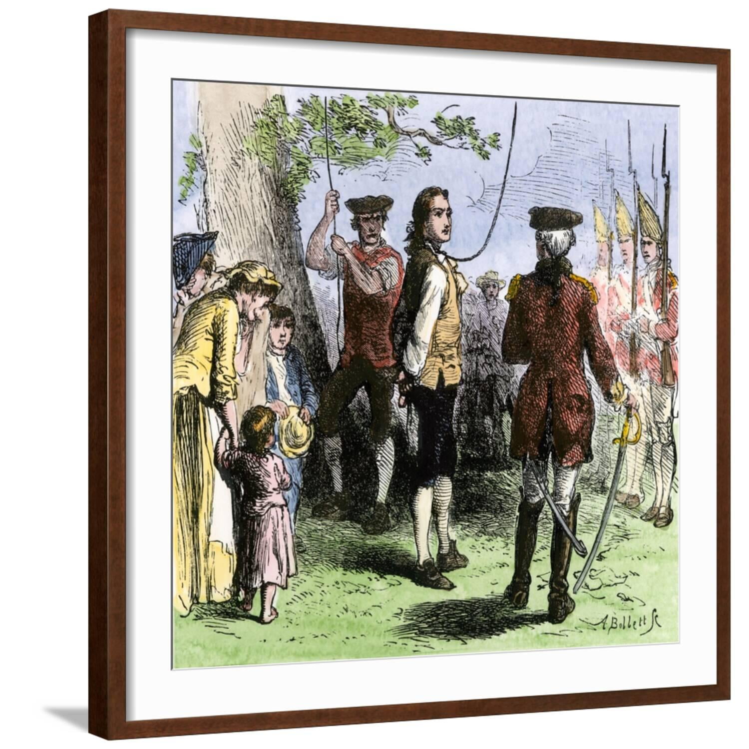 Nathan Hale Hanged by the British as a Spy, 1776 Framed Giclee Print by ...