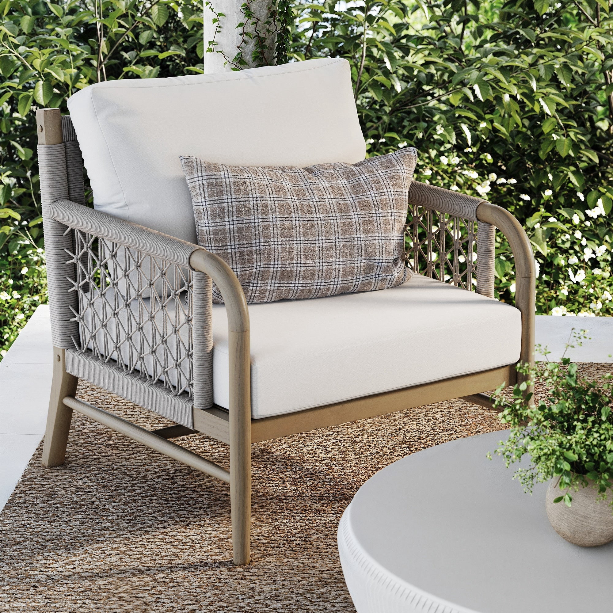 Nathan James Luciano Farmhouse Accent Chair or Patio Lounge Chair for ...