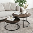 Nathan James Stella Round Nesting or Stacking Coffee Table Set of 2 ...