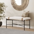 Nathan James Thatcher Upholstered Entryway Bench with Removable Boucle ...