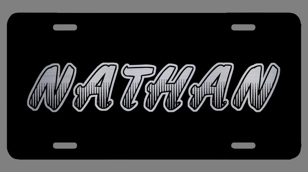Nathan Name Etched Style License Plate Tag Vanity Novelty Metal ...