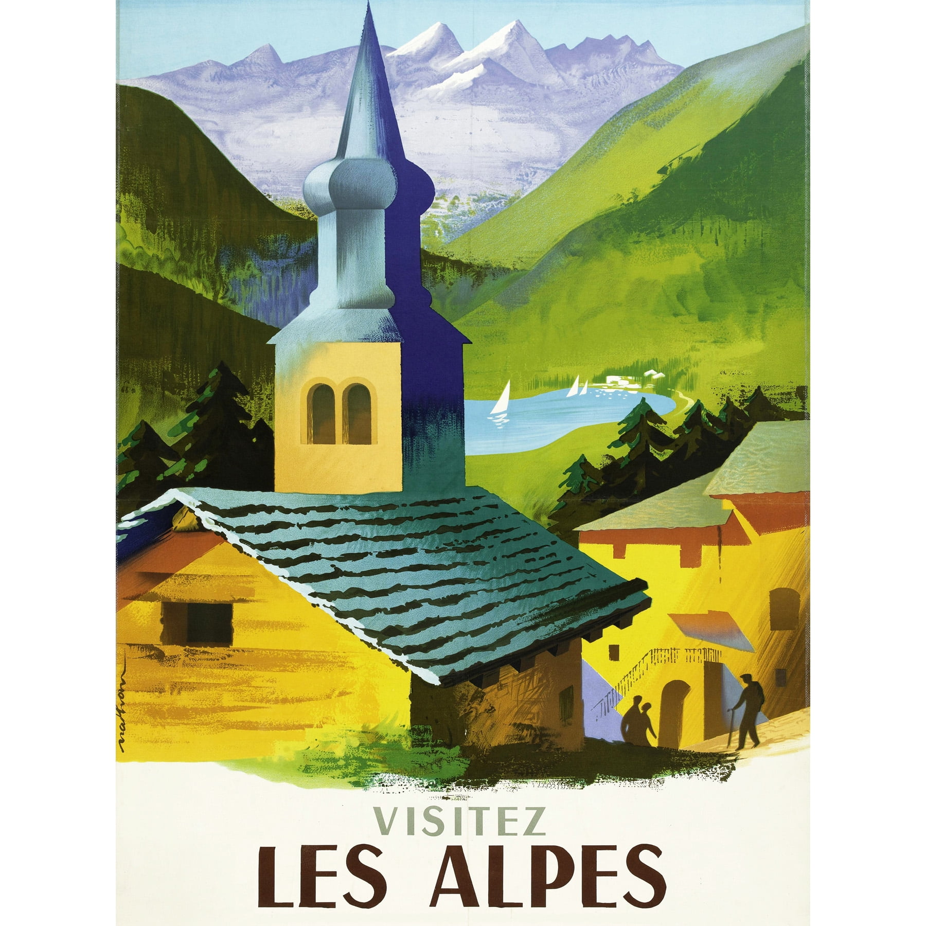 Nathan Visit Alps Railway Travel Advert Extra Large Art Print Wall ...