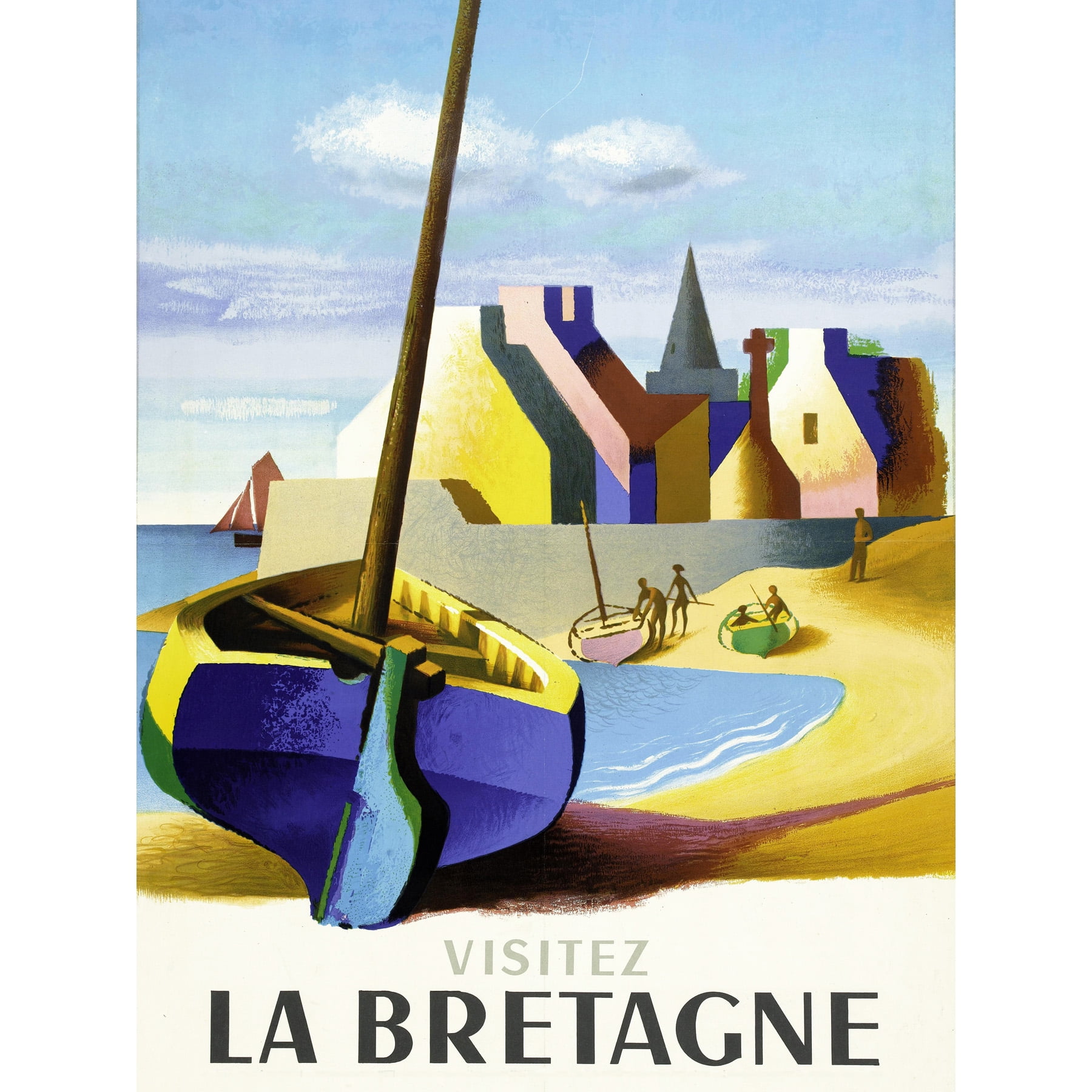 Nathan Visit Brittany Railway Travel Advert Extra Large Art Print Wall ...