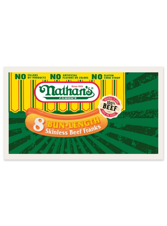 Nathan's Hot Dogs in Bacon, Hot Dogs, & Sausages - Walmart.com