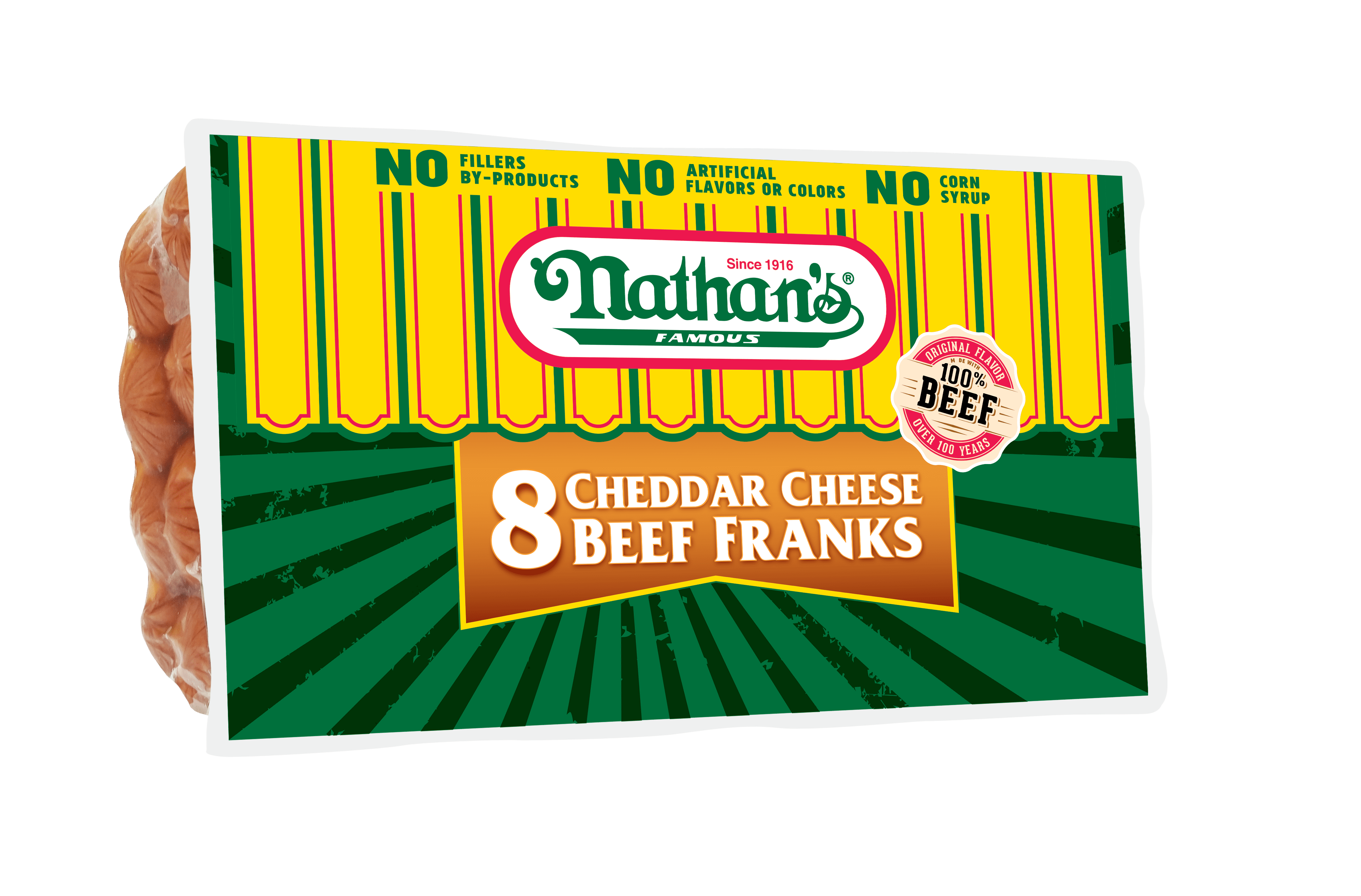 Nathan's Famous Bun Length Skinless Beef Franks, 12 oz - Walmart.com