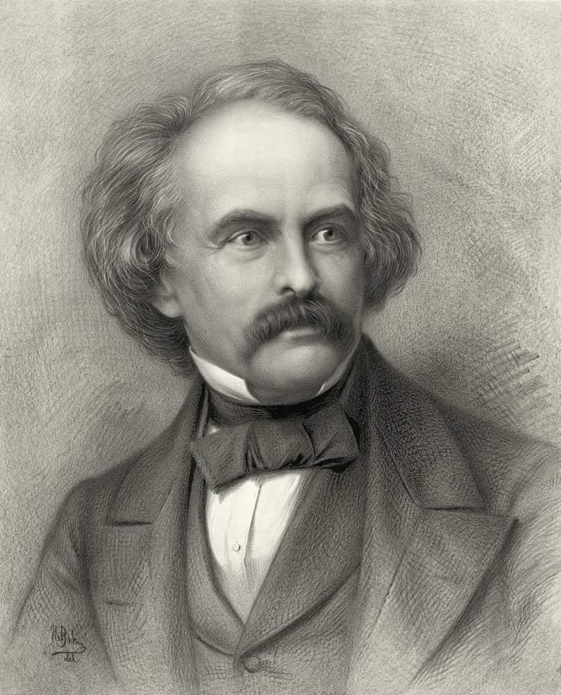 Nathaniel Hawthorne (1804-64) American Novelist Who Wrote "The Scarlett ...
