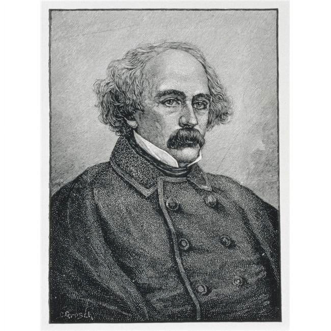 Nathaniel Hawthorne 1804 To 1864 American Author Poster Print, 12 x 16 ...