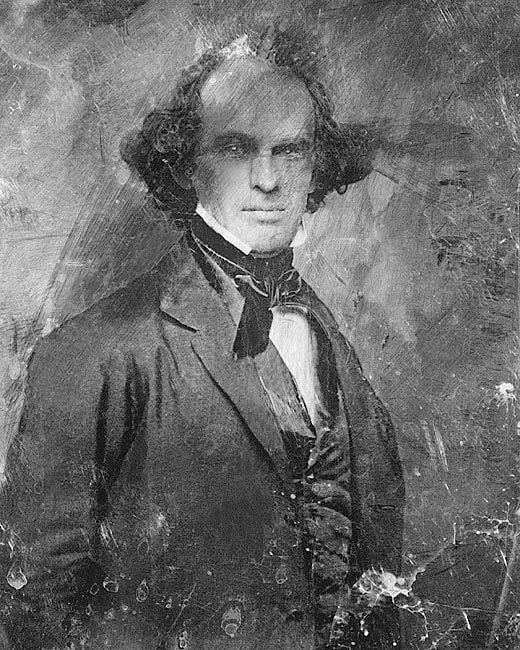 Nathaniel Hawthorne Daguerreotype Portrait - 12x18 Inch Laminated ...