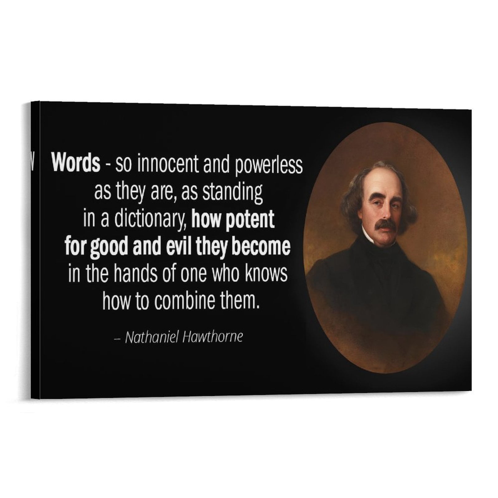 Nathaniel Hawthorne Inspirational Life Quotes Poster3 Canvas Poster ...