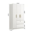 Nathaniel Home 3 Door Wardrobe with Drawers, Freestanding Bedroom ...