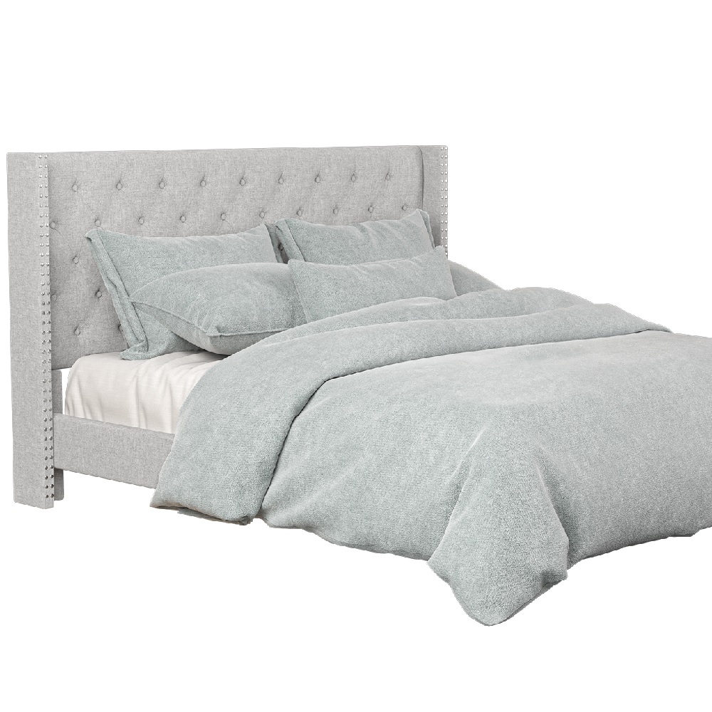 Nathaniel Home, Queen Bed Frames Upgrade, Linen Upholstered Platform ...
