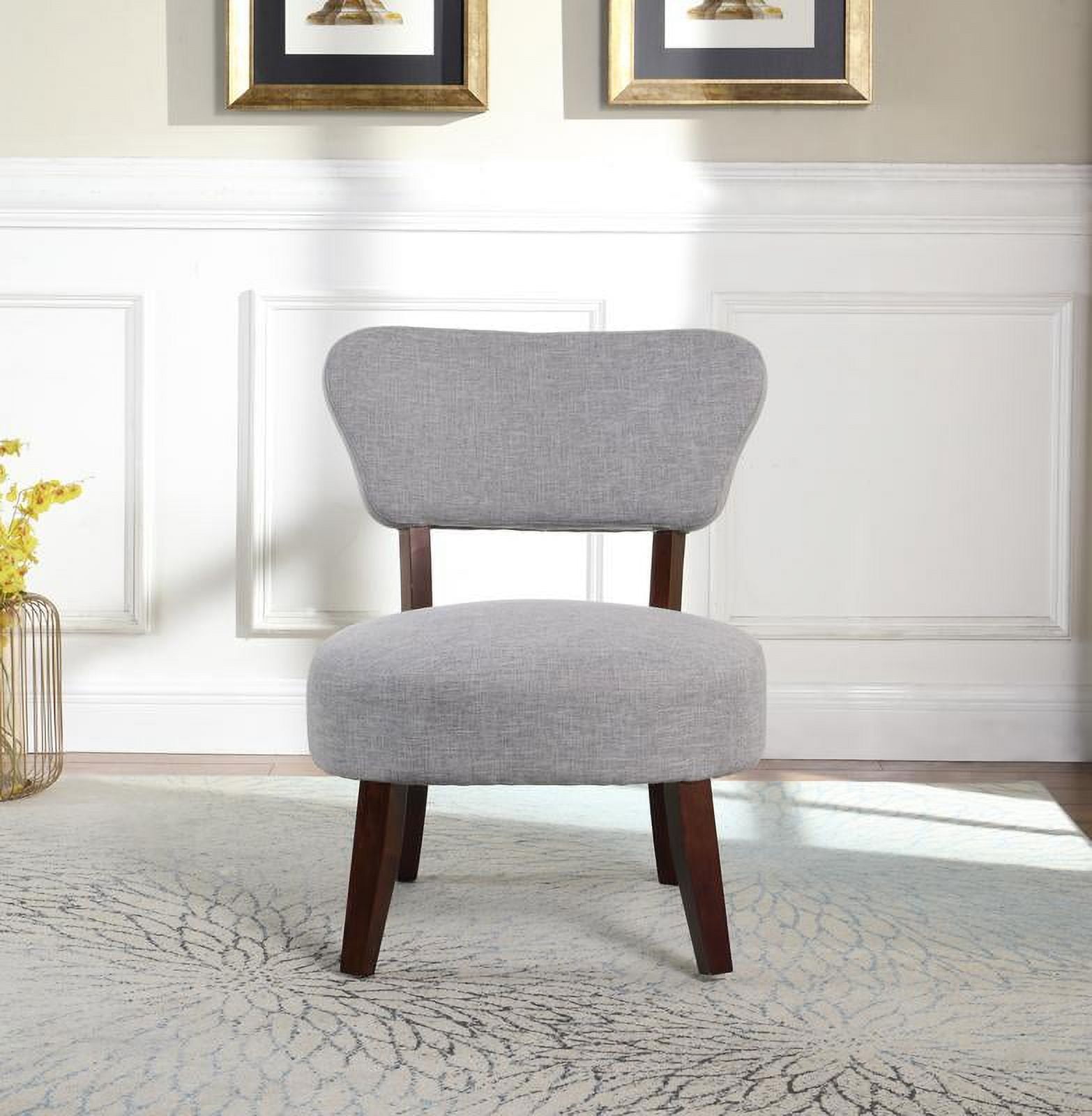 Nathaniel Home, Round Seat Accent Chair, Medium Density Foam, Gray ...