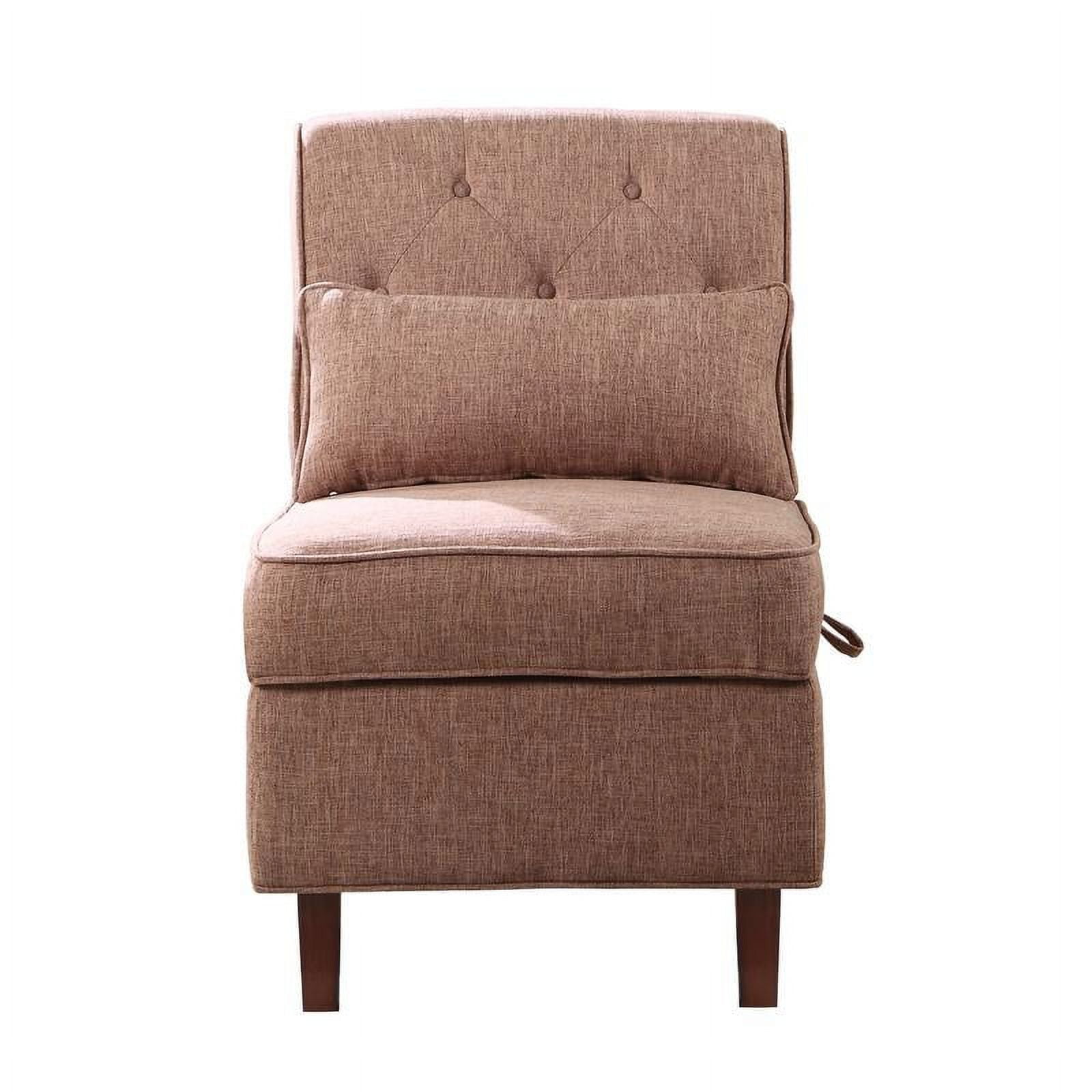 Nathaniel Home Storage Accent Chair, Brown - Walmart.com