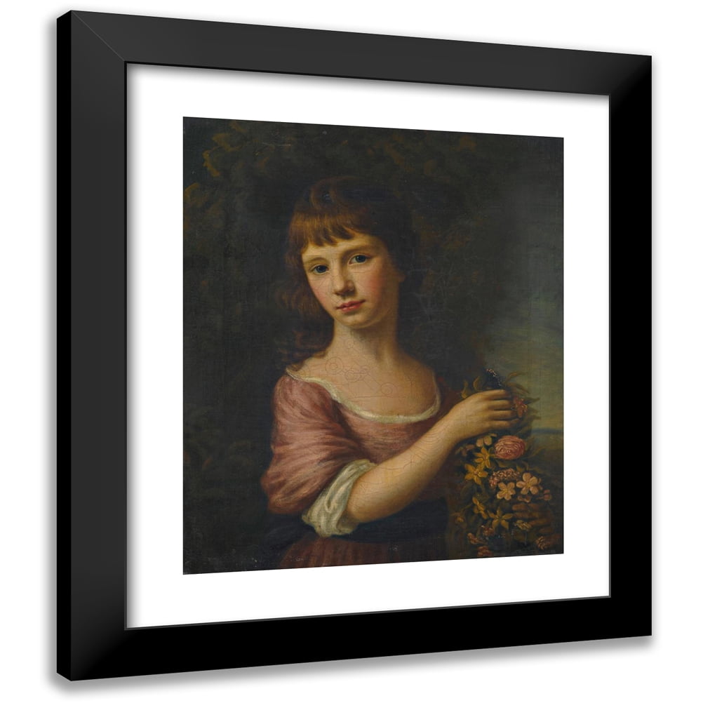 Nathaniel Hone 12x14 Black Modern Framed Museum Art Print Titled - Portrait of Ann Anderson ...