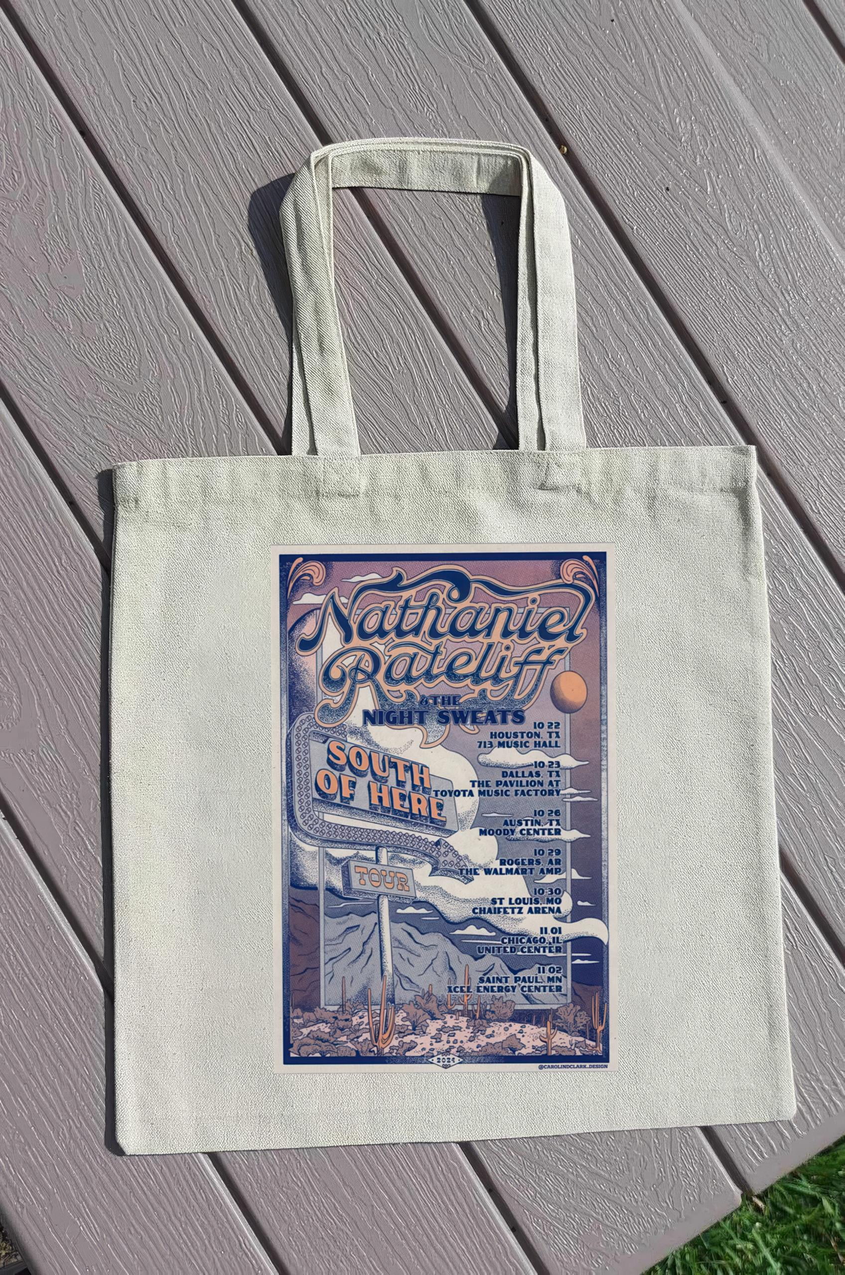 Nathaniel Rateliff South Of Here Fall Tour 2024 Poster Bag-TH37272 ...