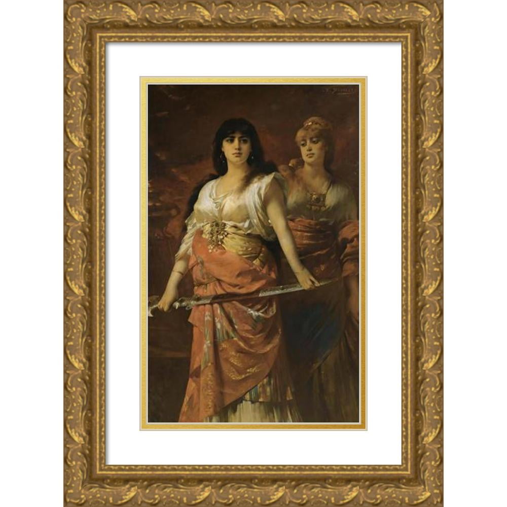 Nathaniel Sichel 10x14 Gold Ornate Wood Frame and Double Matted Museum ...