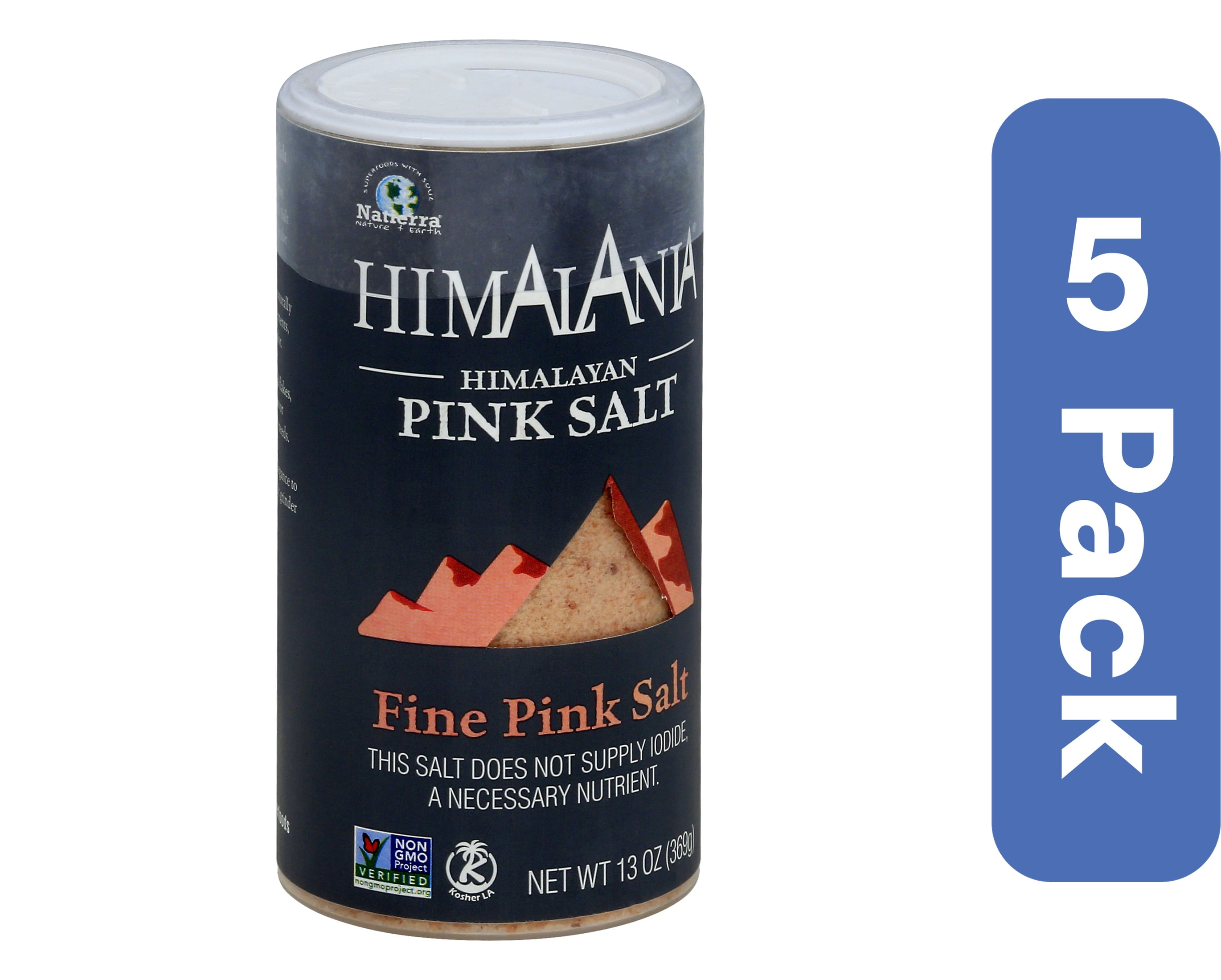 Natierra Pink Himalayan Salt Shaker 13 oz (Pack Of 5) - Walmart.com