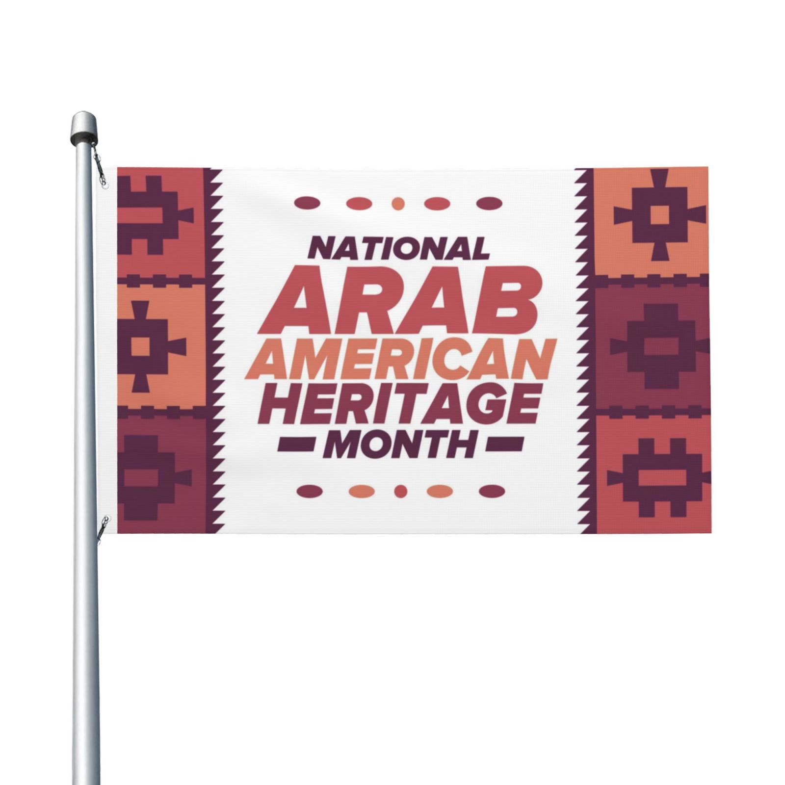 National Arab Ame-rican Heritage Month Flag 3x5 Ft Double-Sided Flag ...