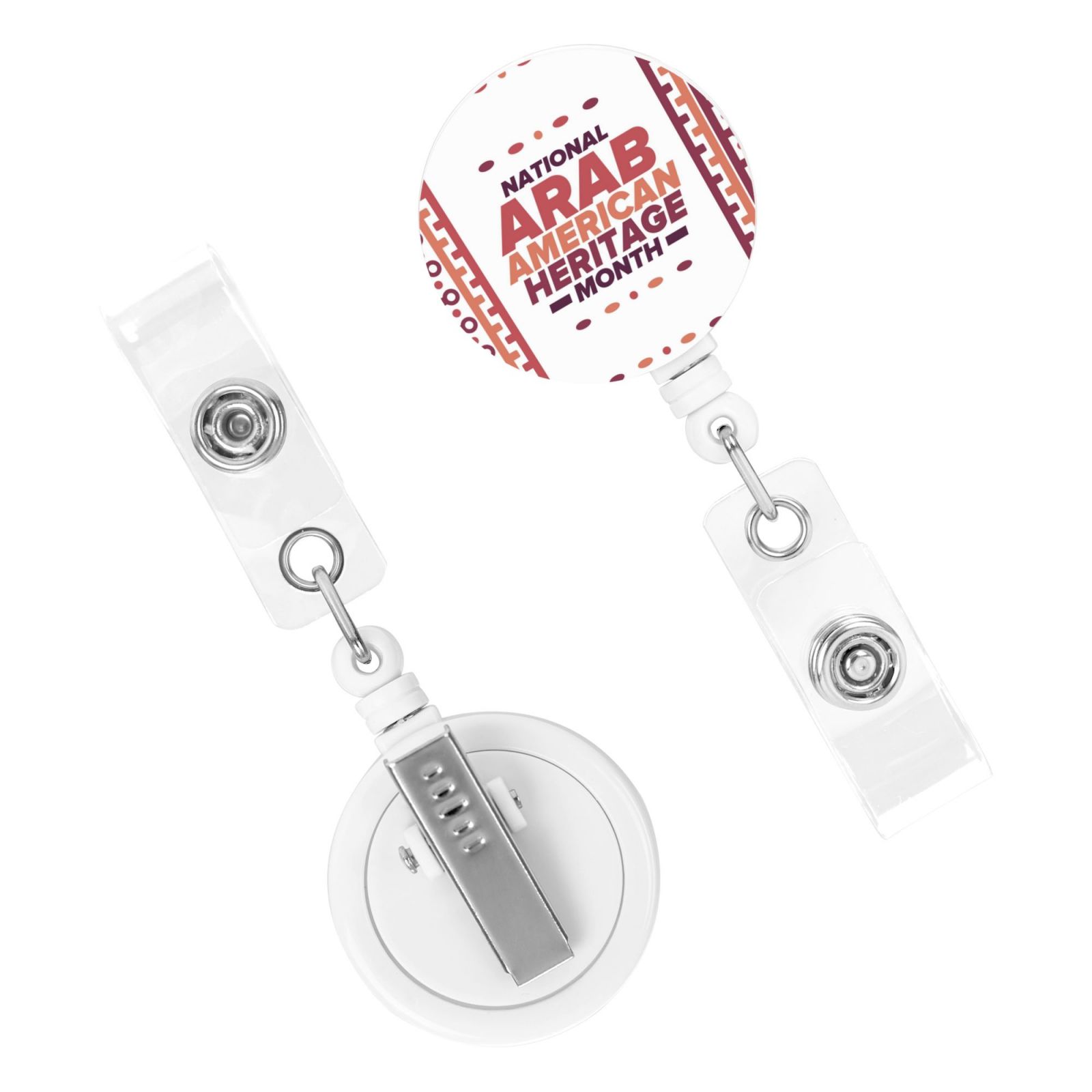 National Arab American Heritage Month Badge Reel Retractable Badge Clip ...