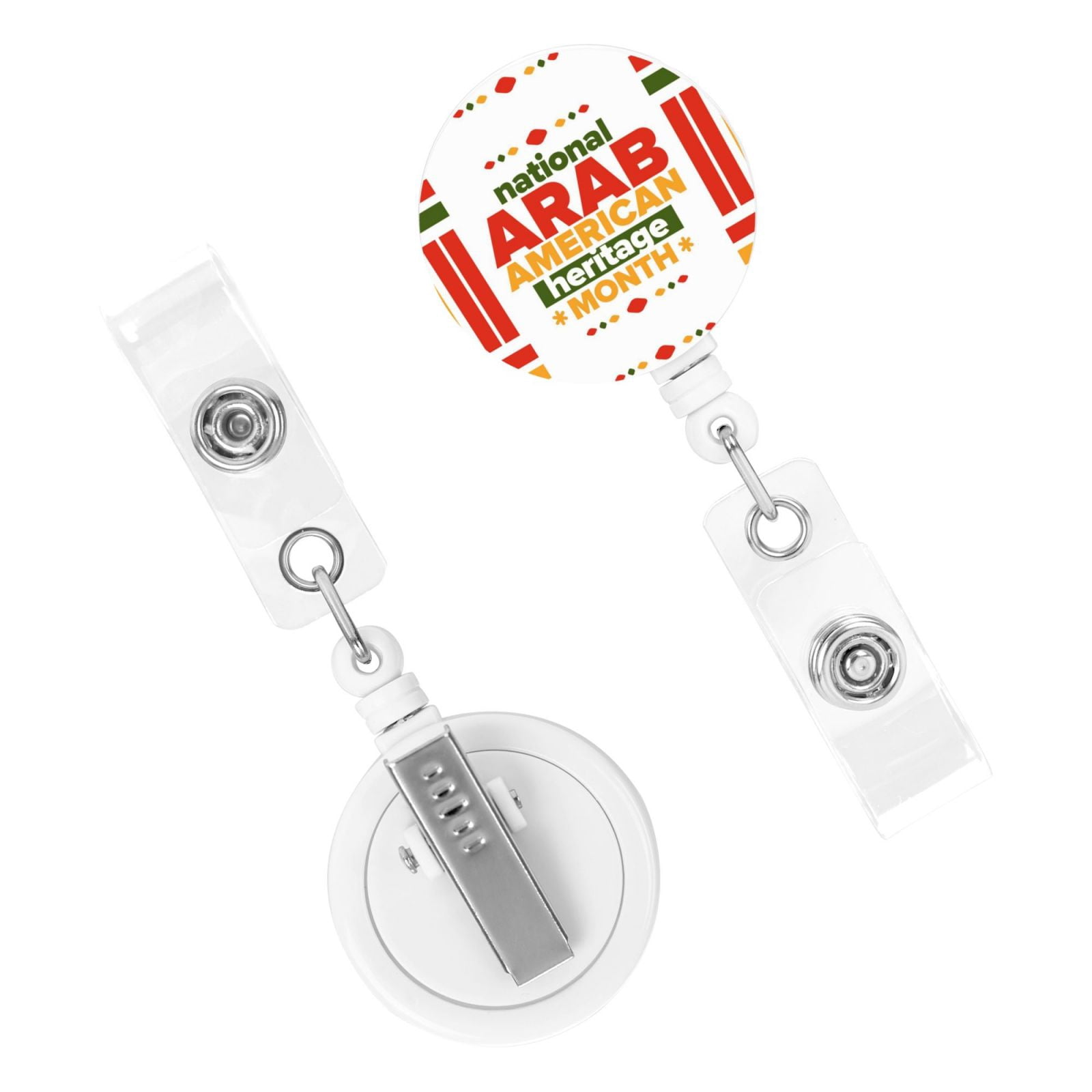 National Arab American Heritage Month Badge Reel Retractable Badge Clip ...