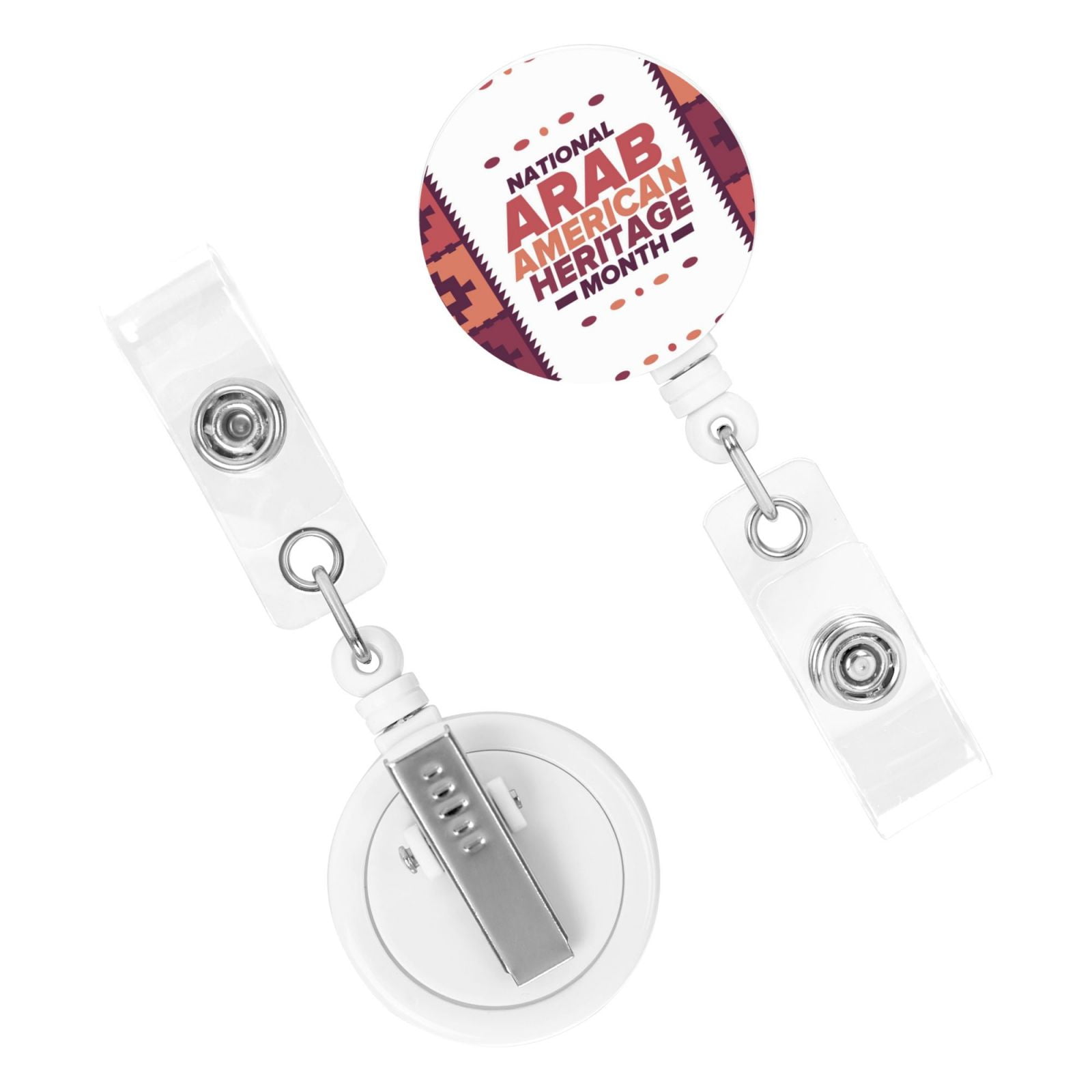 National Arab American Heritage Month Badge Reel Retractable Badge Clip ...