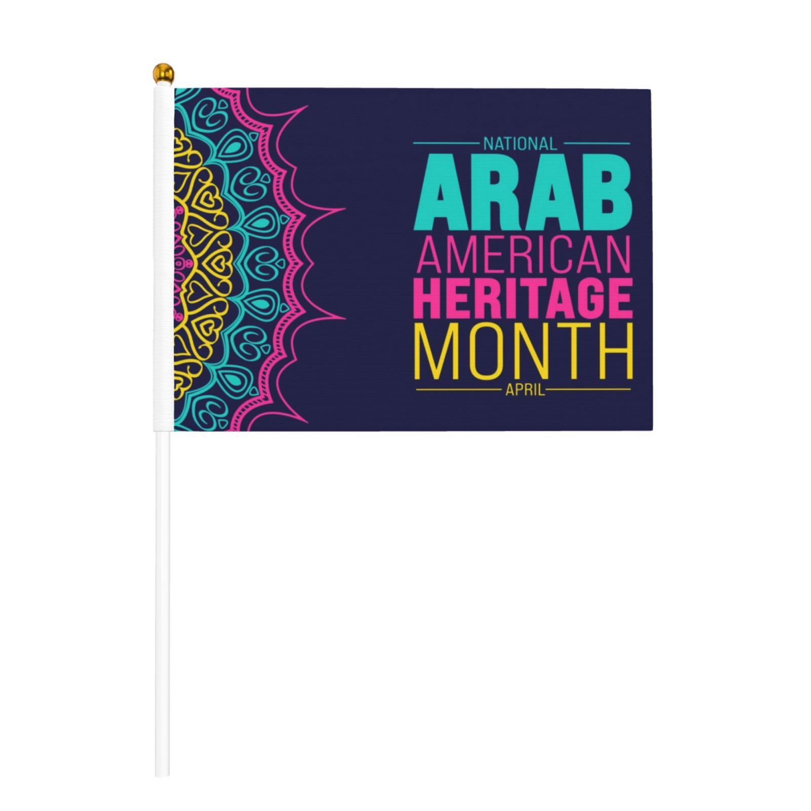 National Arab American Heritage Month Flag Small Mini Hand Held Flags ...
