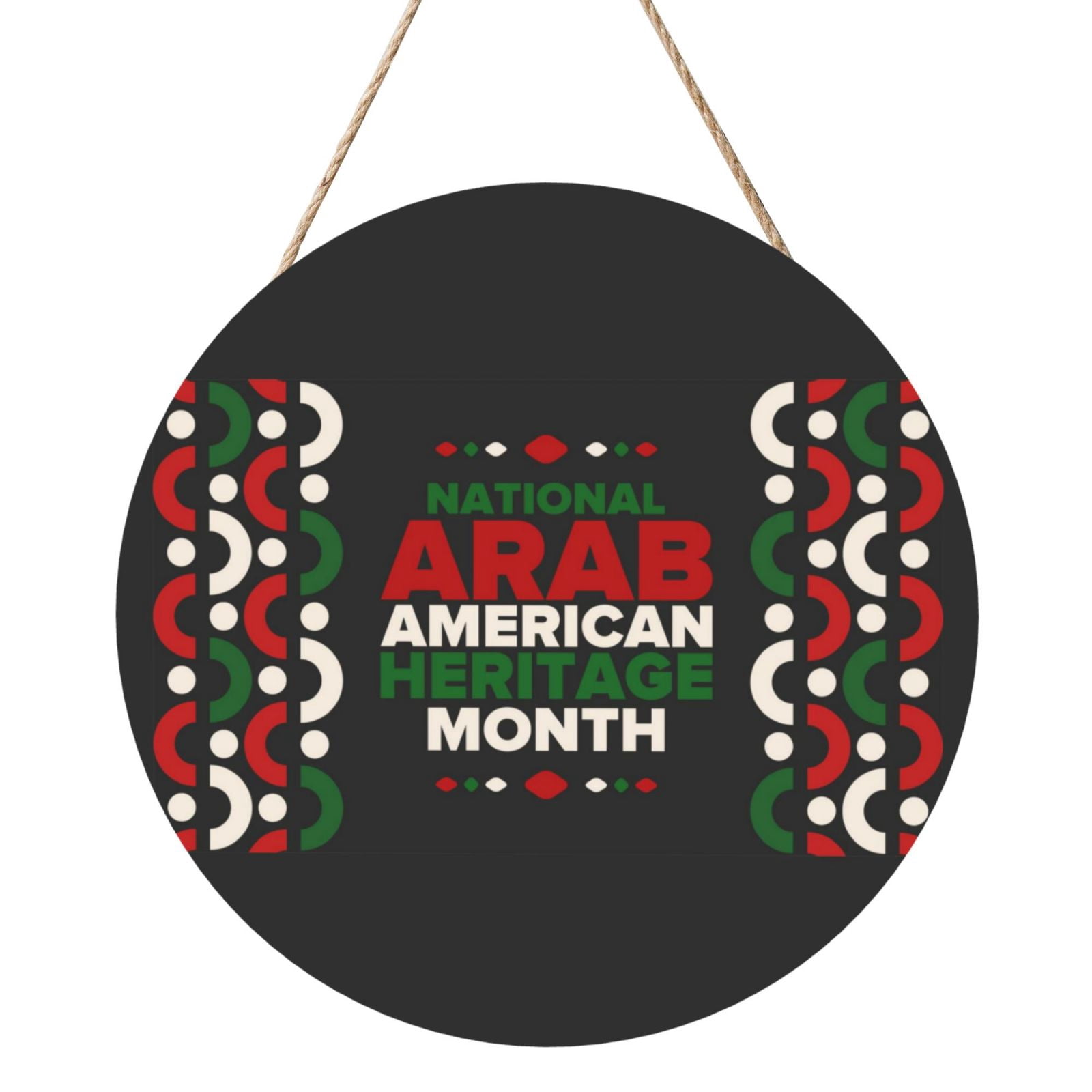National Arab American Heritage Month Wooden Hanging Sign Ornament ...