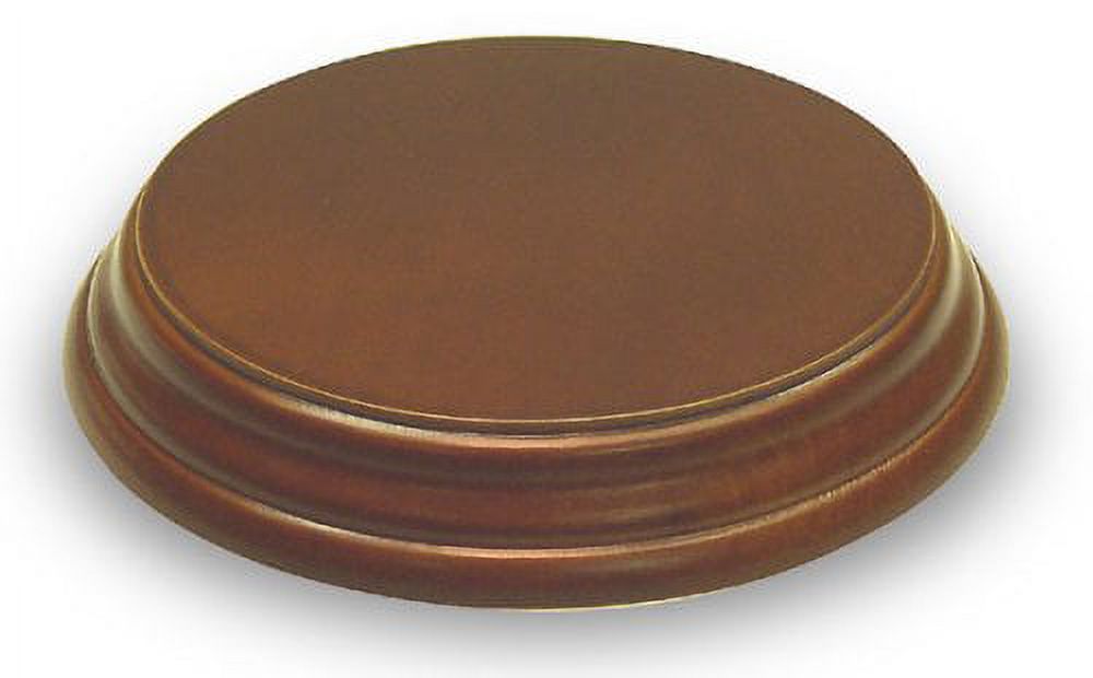 National Artcraft® 3" Round Wood Display Base - Walnut Finish (Pkg/1 ...
