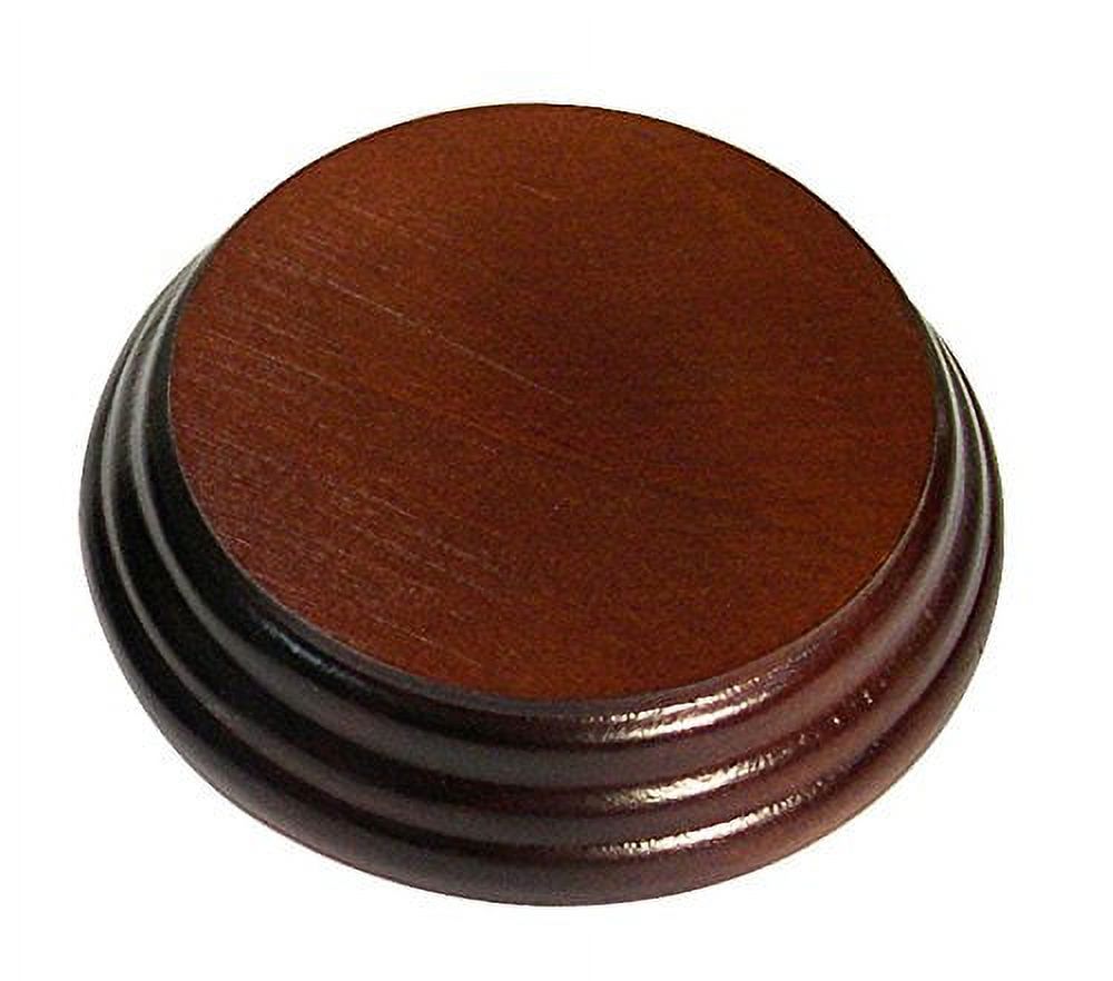 National Artcraft® 3" Round Wood Display Base - Walnut Finish (Pkg/3 ...