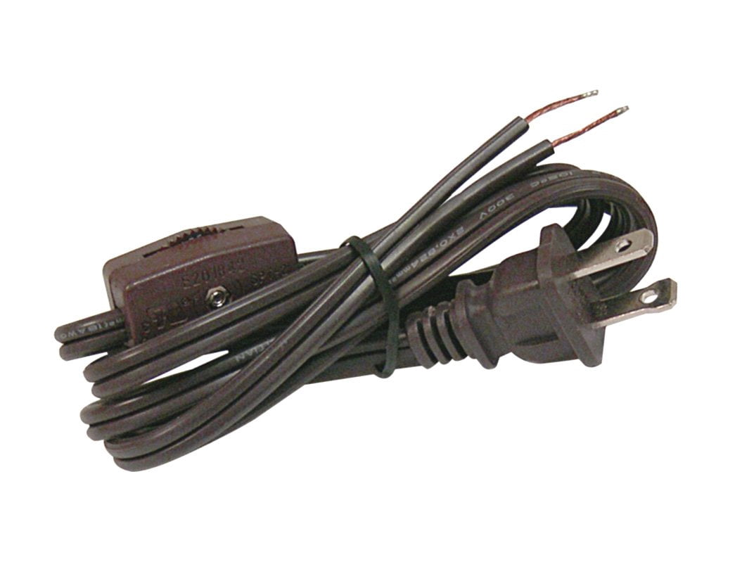 National Artcraft 4' Brown Lamp and Lighting Cord with Rotary Style ...