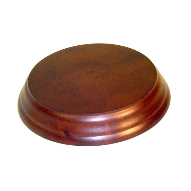 National Artcraft® 4" Round Wood Display Base - Walnut Finish (Pkg/1 ...