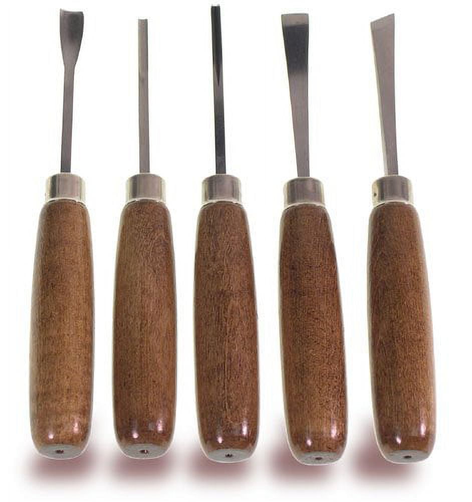 National Artcraft 5 Piece Wood Carving Set with Straight Handles Is ...