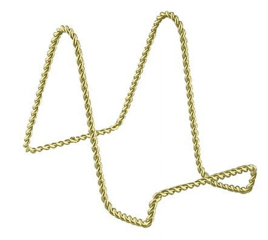 National Artcraft® 5" x 6" Brass-Finish Twisted-Wire Display Stand (Pkg ...