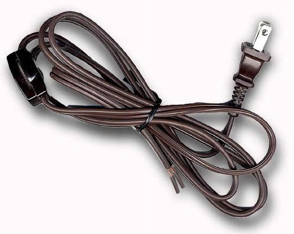 National Artcraft® 6' Brown Lamp Cord Set with Rotary Switch & Stripped ...