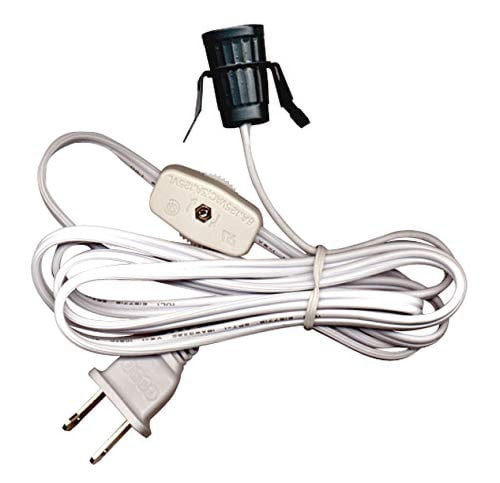 National Artcraft® 6' Heavy-Duty Lamp Cord Set with Clip-In Socket ...
