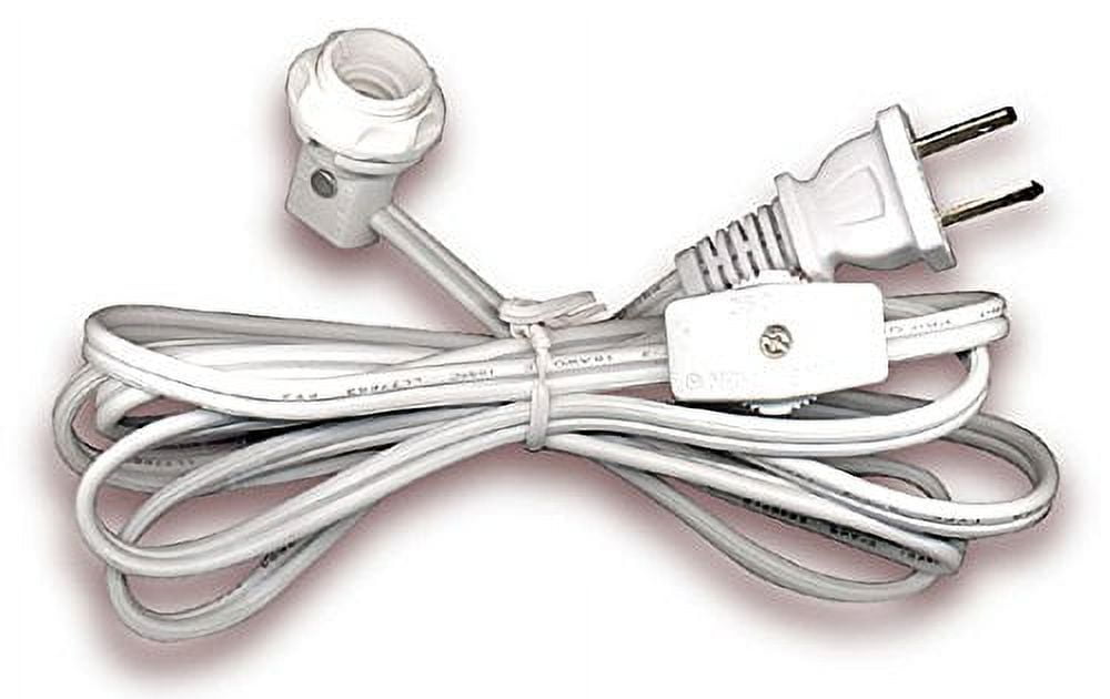 National Artcraft 6' Lamp Cord Set with Candelabra Socket, Screw-On ...