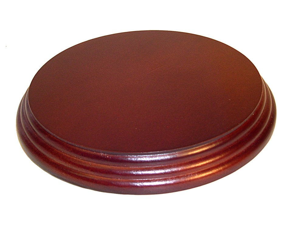 National Artcraft® 6" Round Wood Display Base - Walnut Finish (Pkg/1 ...